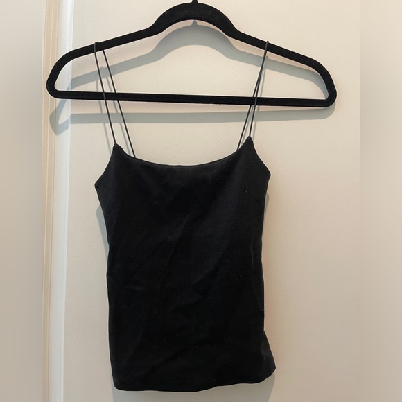 Tops | Zara Black Spaghetti Strap Top | Poshmark